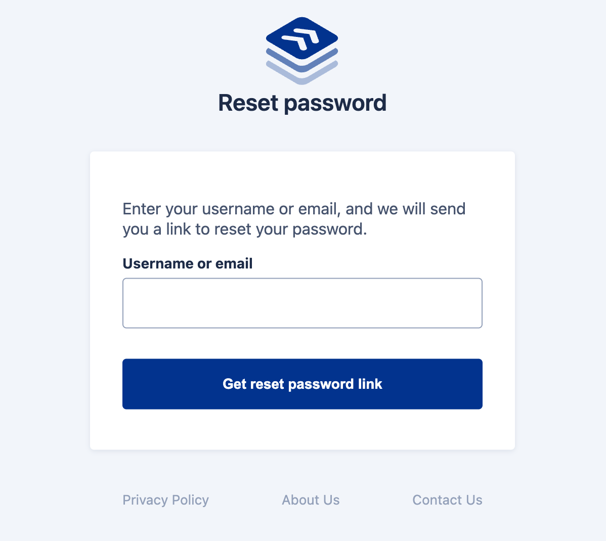 Reset password – SolveXia